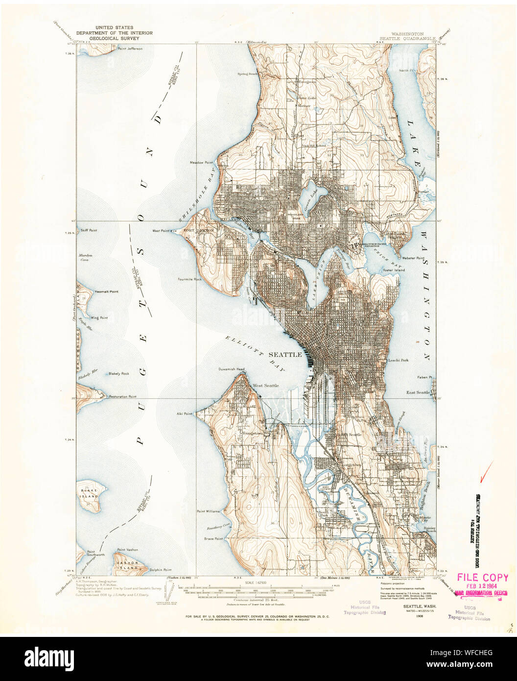 Topographical map of seattle hi-res stock photography and images - Alamy