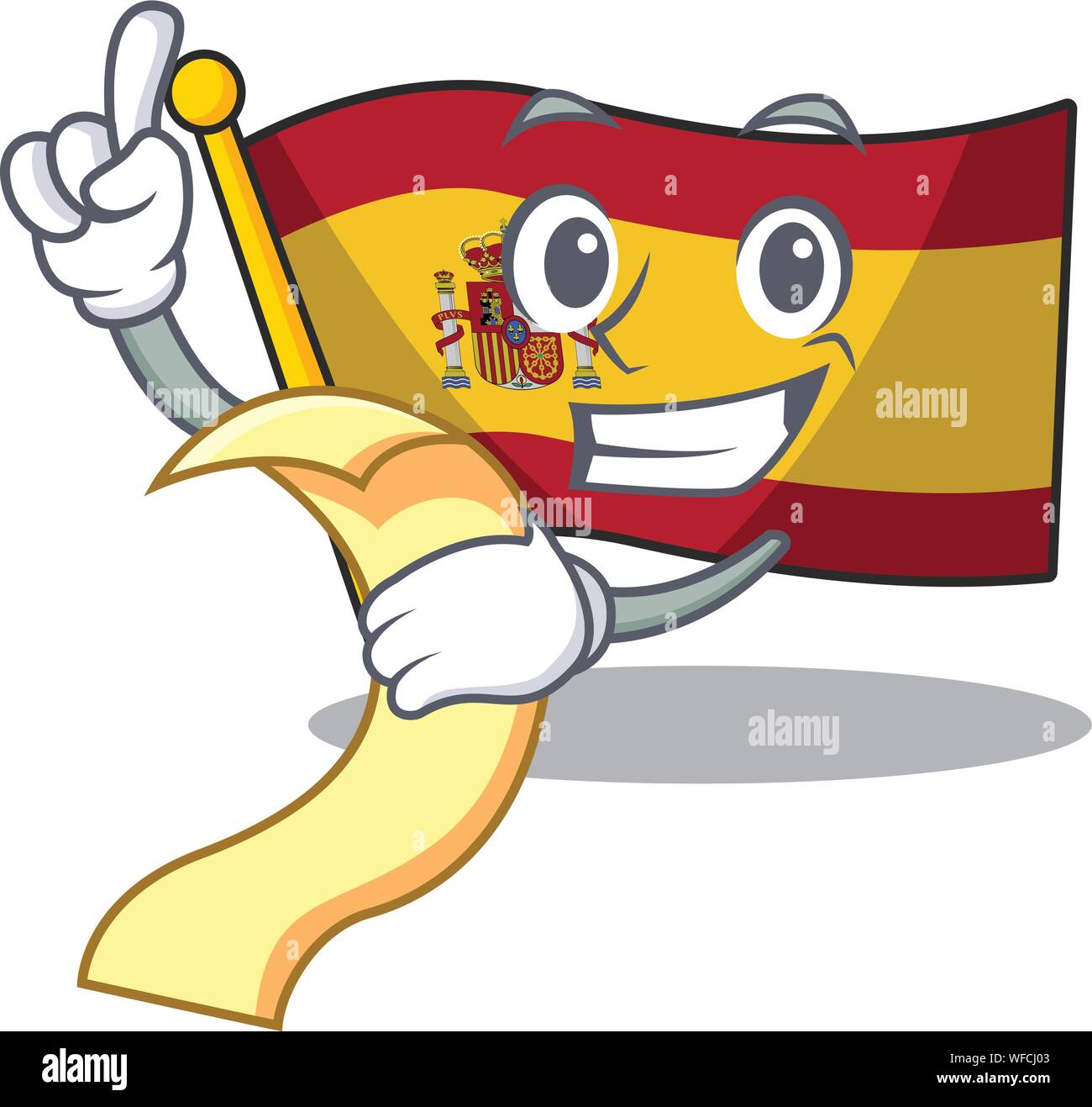 With menu flag spain isolated in the cartoon Stock Vector Image & Art ...