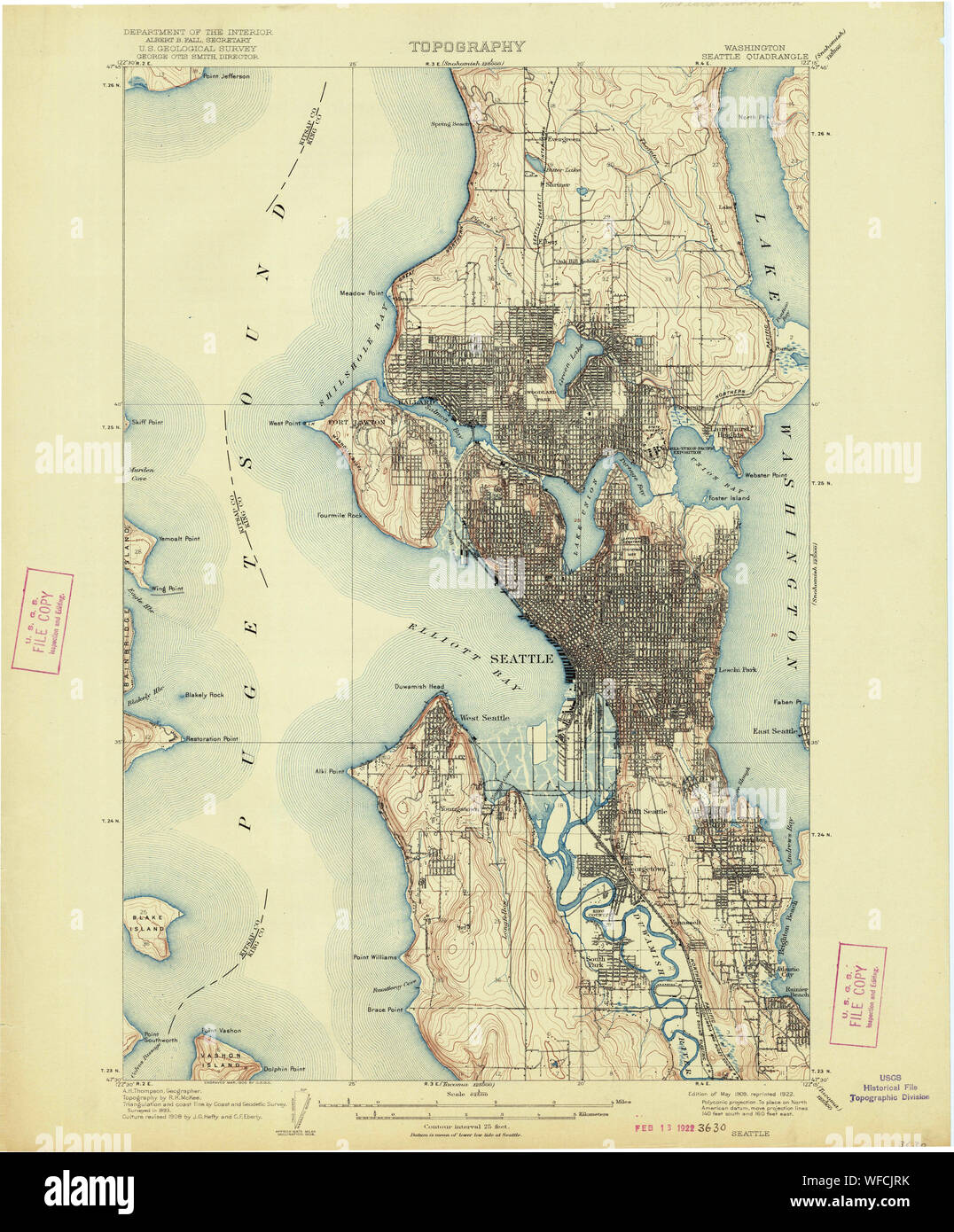 Topographical map of seattle hi-res stock photography and images - Alamy
