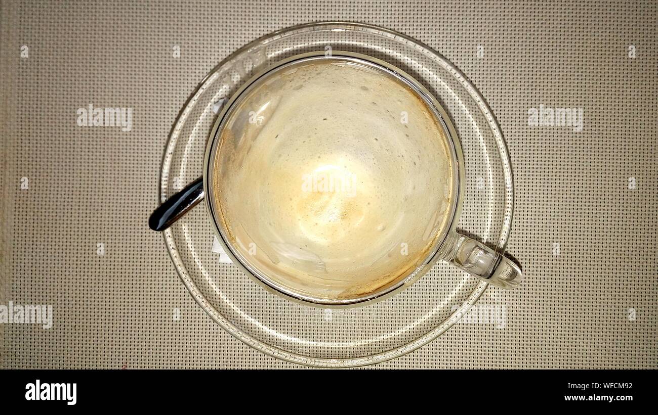 Overhead cup coffee hi-res stock photography and images - Alamy