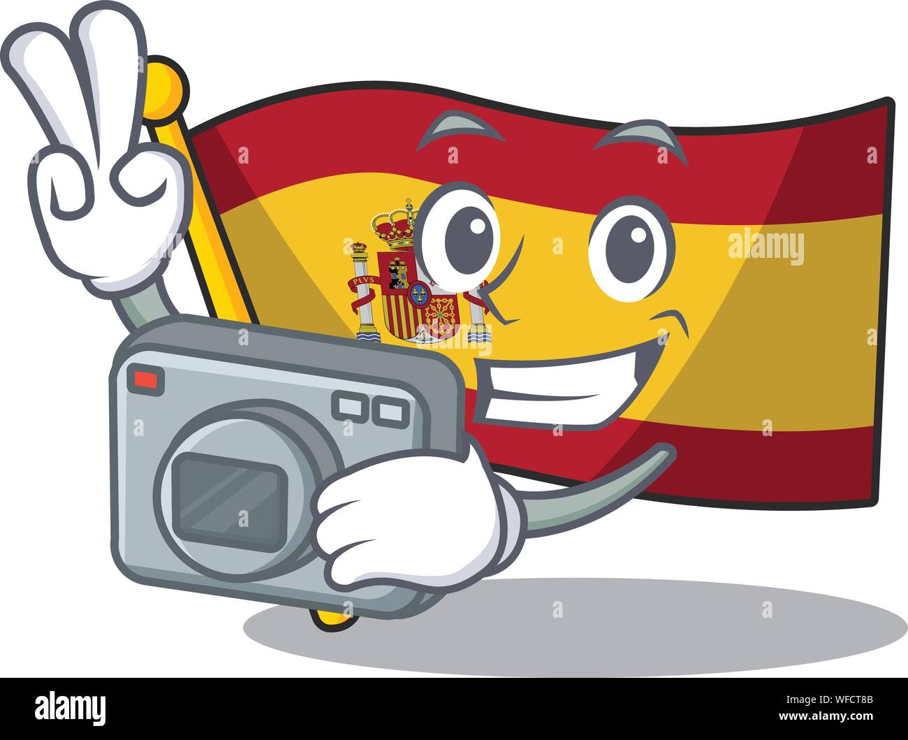 Photographer flag spain isolated in the cartoon Stock Vector Image ...