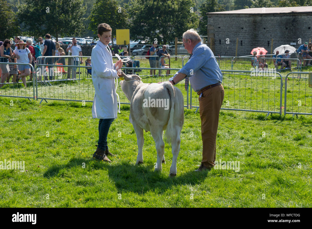 Hope Show on the August bank holiday 2019 in Derbyshire, England. Young ...