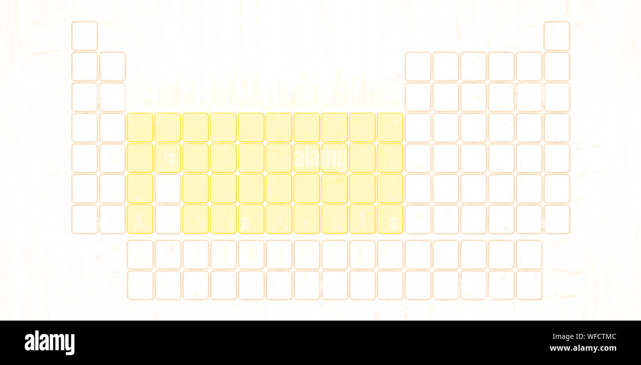 chemical element atomic data and symbol - blank table of elements Stock ...