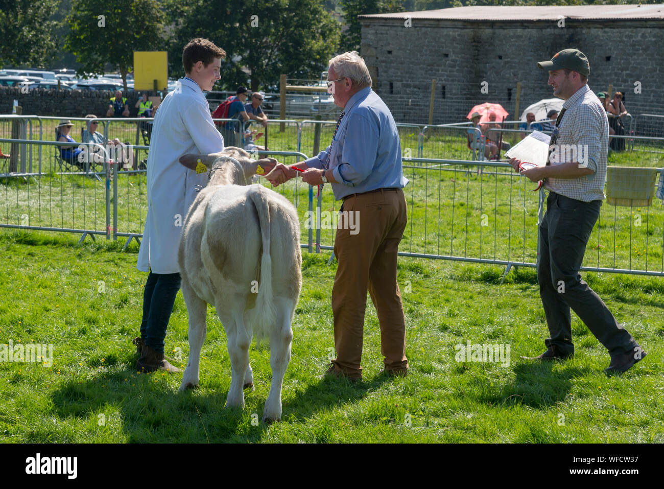 Hope Show on the August bank holiday 2019 in Derbyshire, England. Young ...