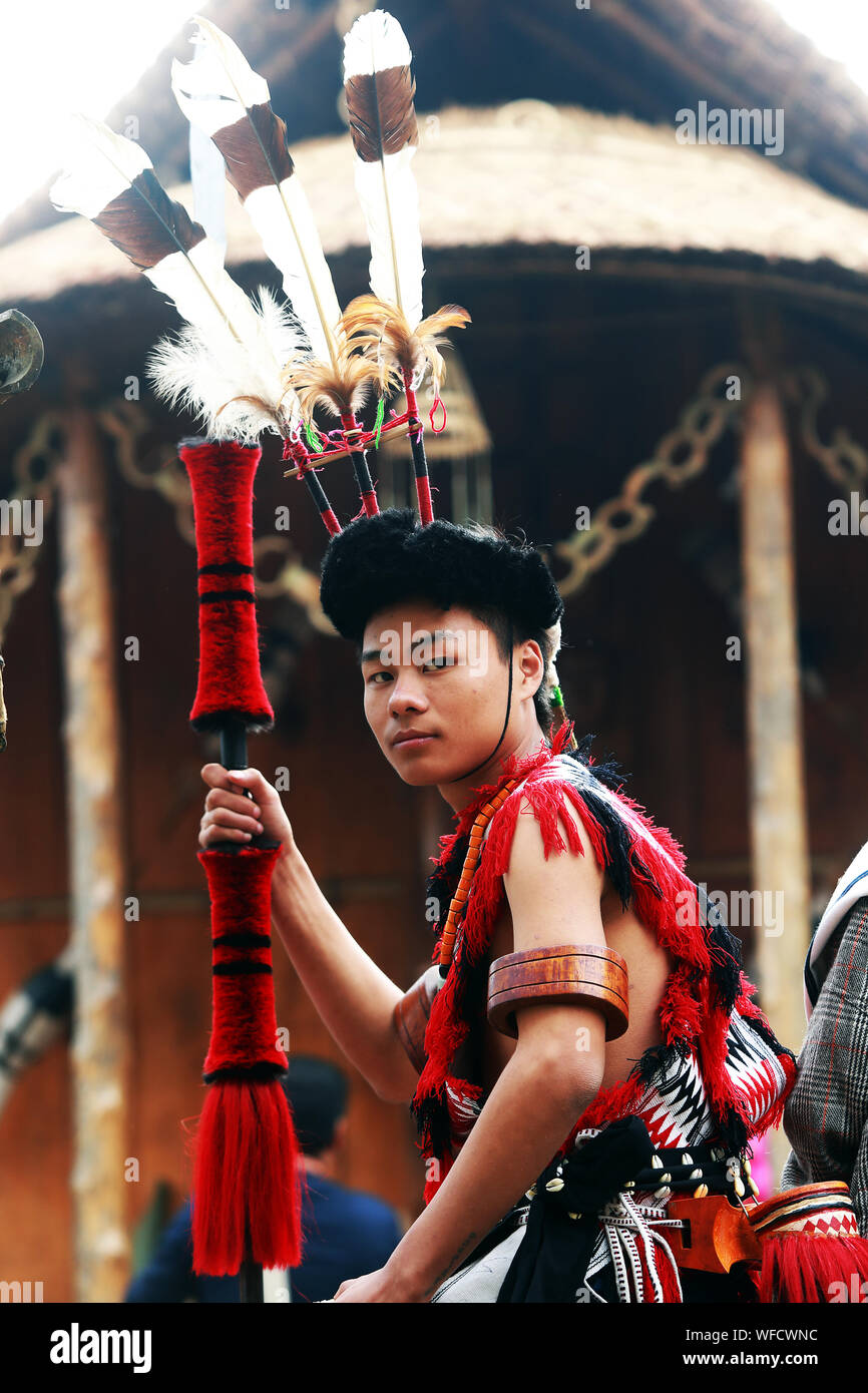 Rengma tribe in Hornbill Festival, Nagaland Stock Photo - Alamy