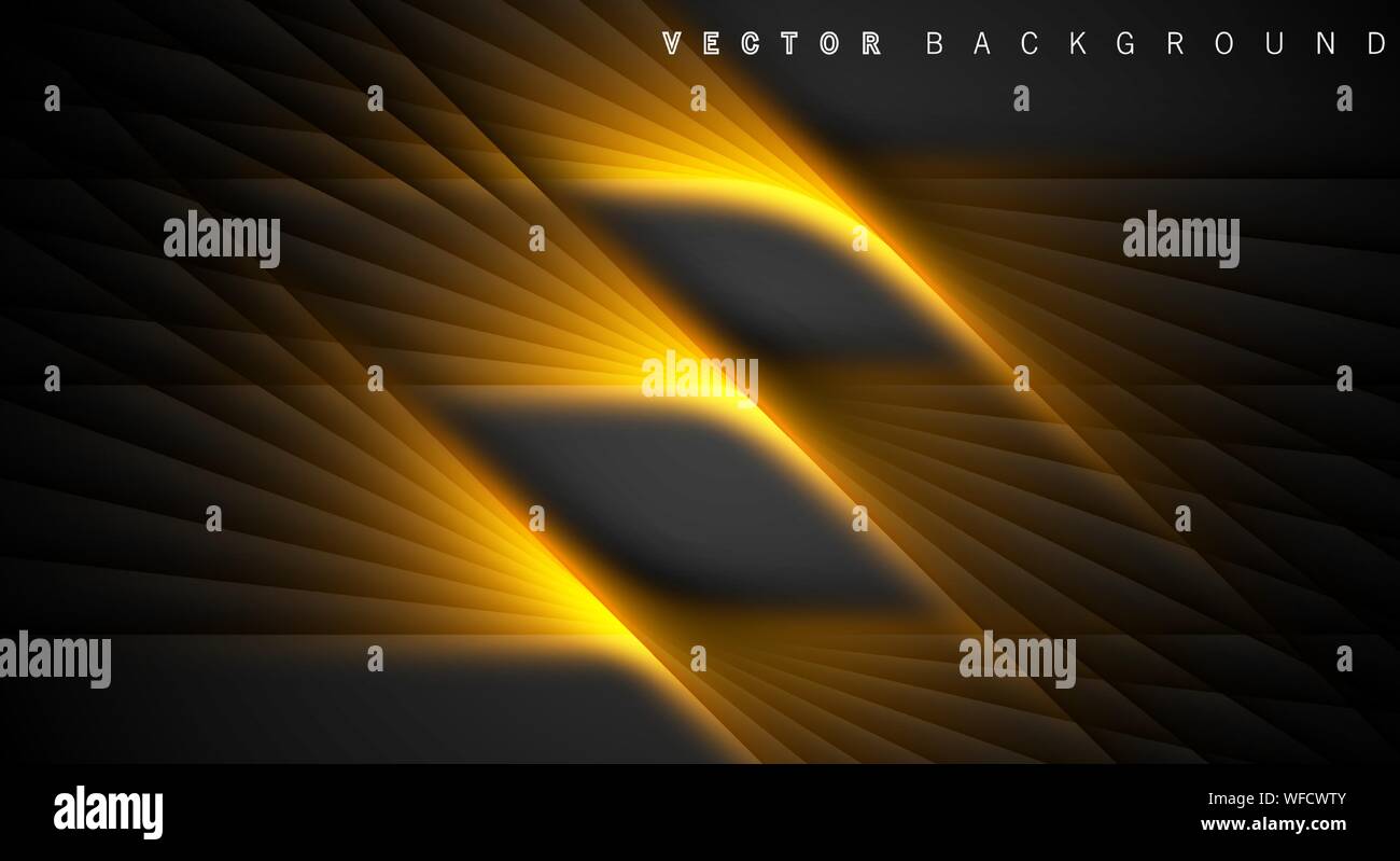Gold light line shadow dark grey luxury background Stock Vector Image ...