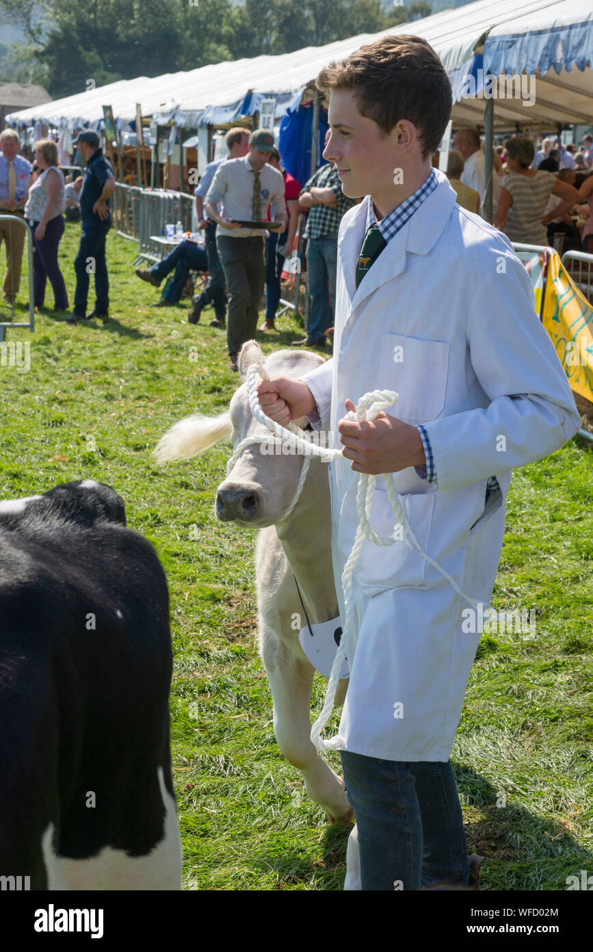 Hope Show on the August bank holiday 2019 in Derbyshire, England. Young ...
