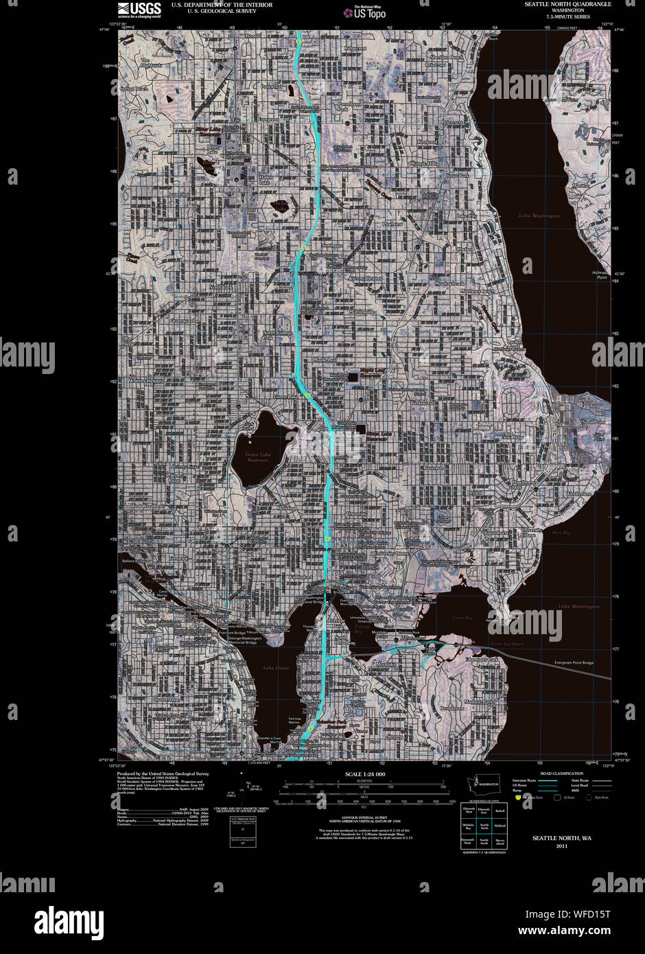 Topographical map of seattle hi-res stock photography and images - Alamy