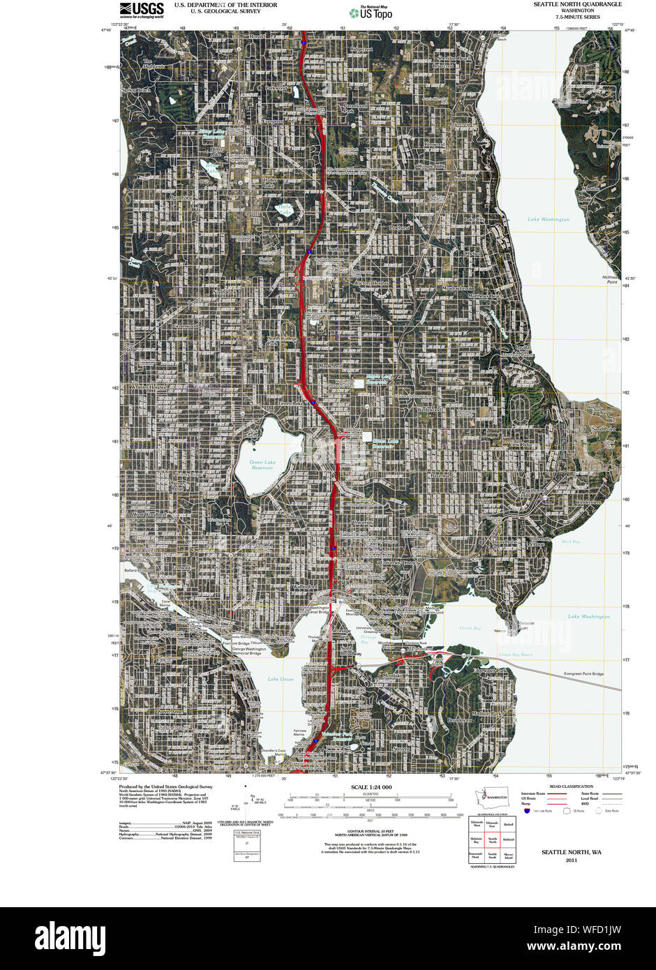 Topographical Map Of Seattle High Resolution Stock Photography and ...