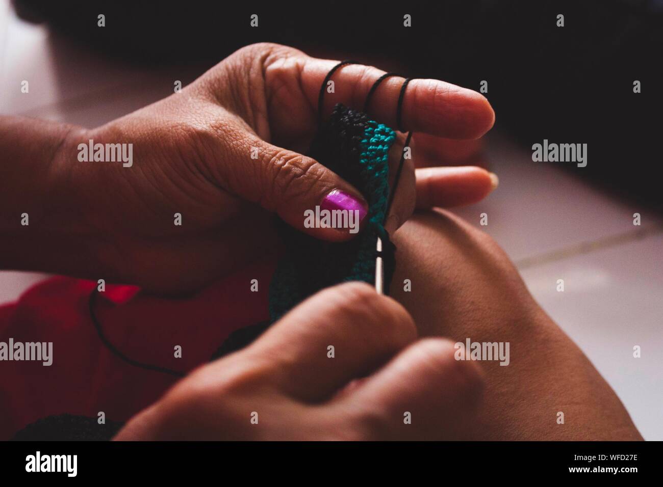 Hand crocheting hi-res stock photography and images - Alamy