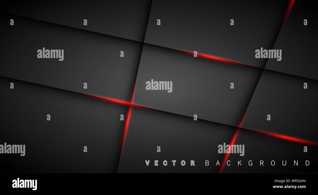Red light line shadow dark grey luxury background Stock Vector Image ...
