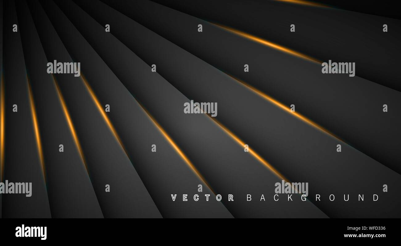 Gold light line shadow dark grey luxury background Stock Vector Image ...