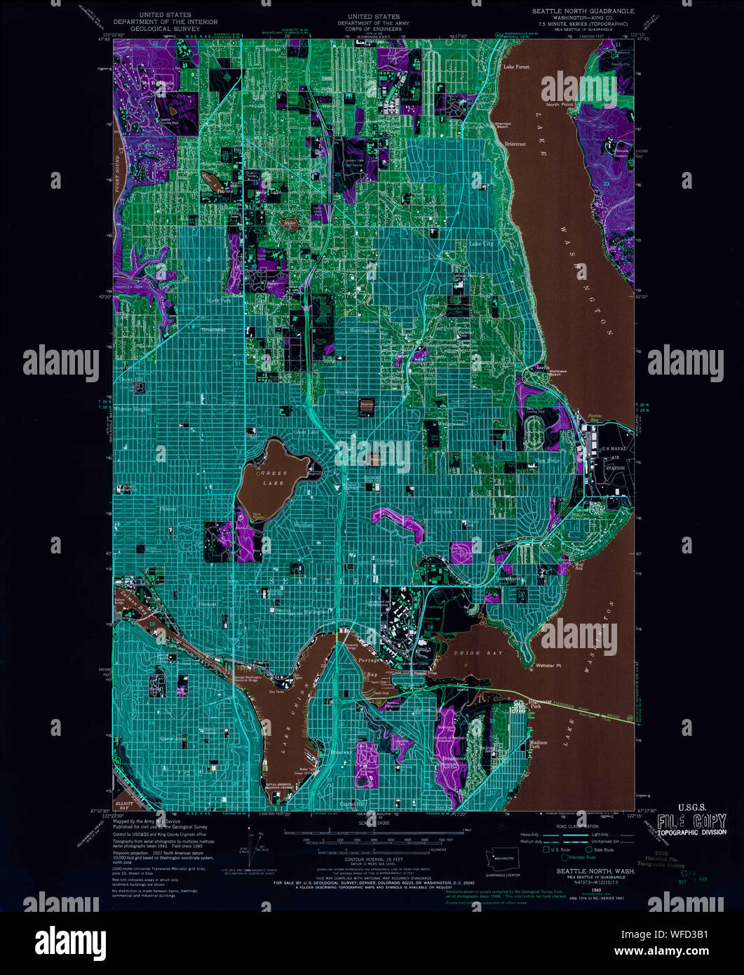 Topographical map of seattle hi-res stock photography and images - Alamy