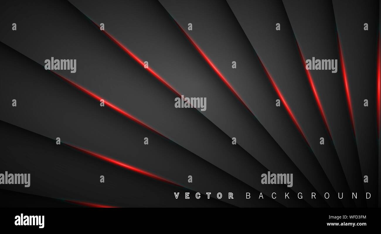 Red light line shadow dark grey luxury background Stock Vector Image ...