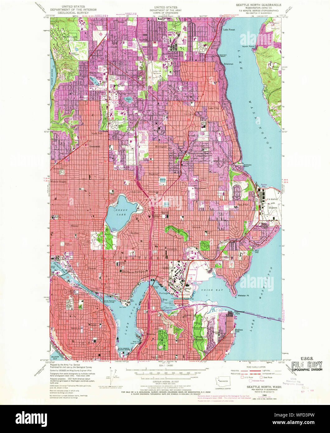 Topographical Map Of Seattle High Resolution Stock Photography and ...