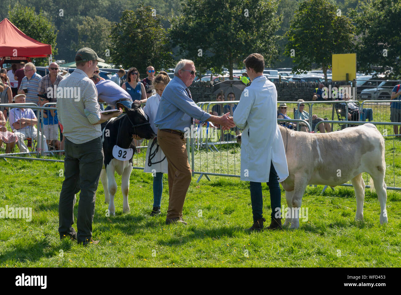 Hope Show on the August bank holiday 2019 in Derbyshire, England. Young ...