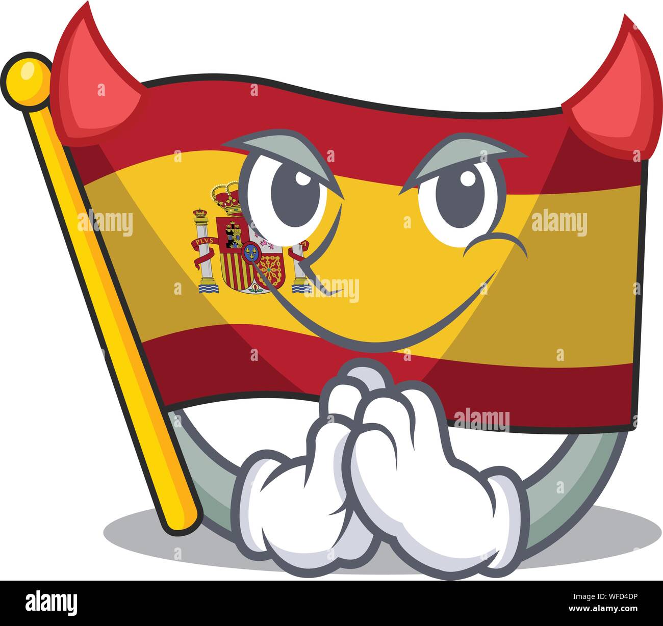 Devil flag spain isolated in the cartoon Stock Vector Image & Art - Alamy