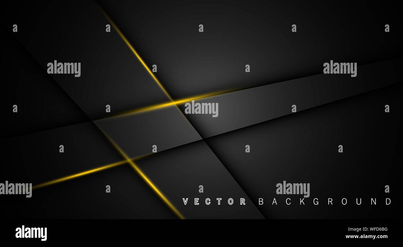 Gold light line shadow dark grey luxury background Stock Vector Image ...