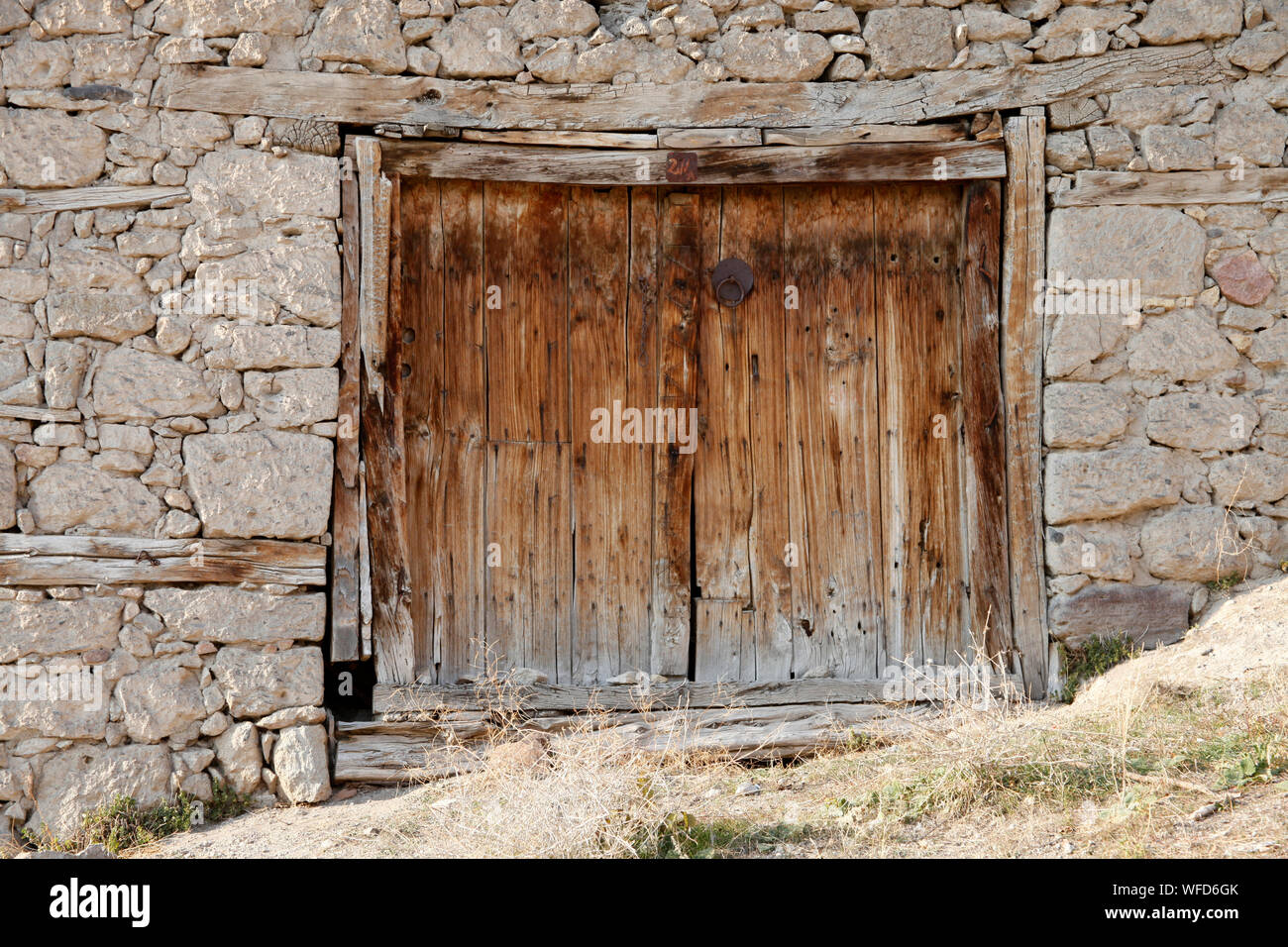 old weathered wooden door Stock Photo - Alamy