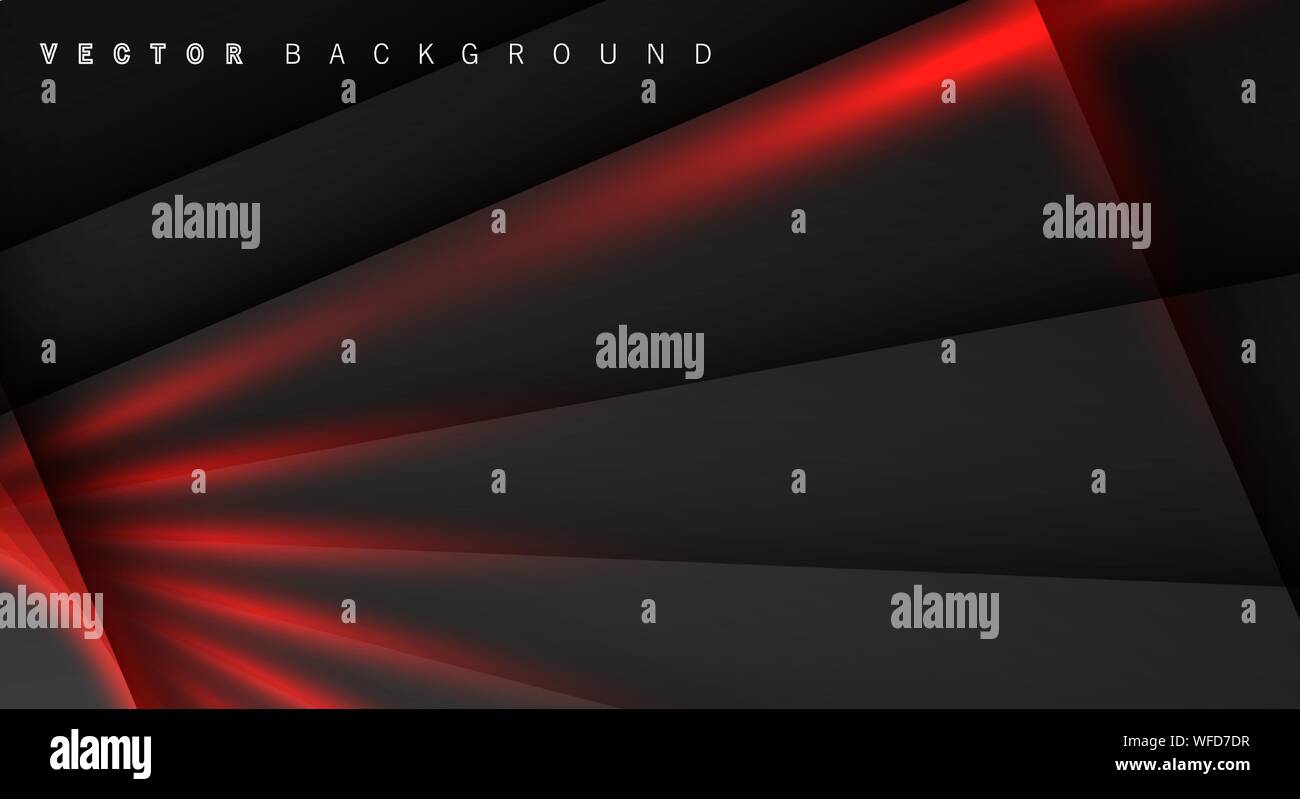 Red light line shadow dark grey luxury background Stock Vector Image ...