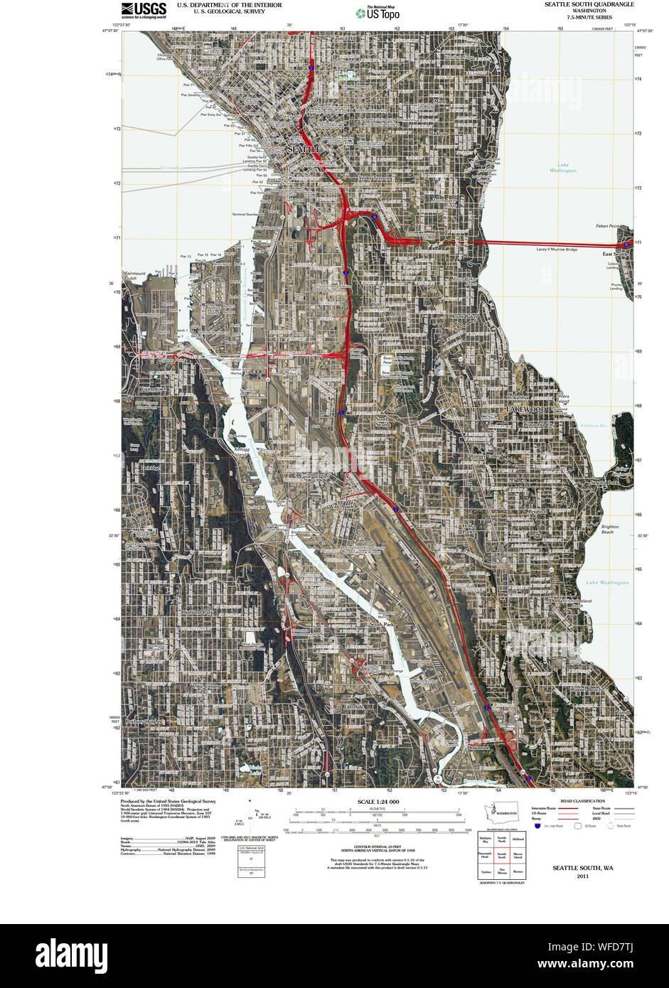 Topographical Map Of Seattle High Resolution Stock Photography and ...