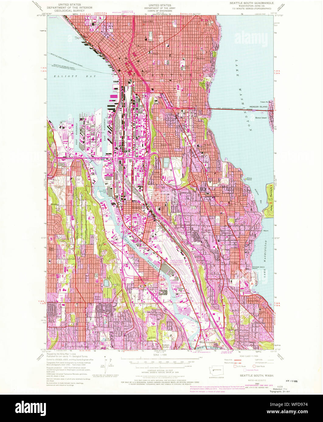 Topographical Map Of Seattle High Resolution Stock Photography and ...