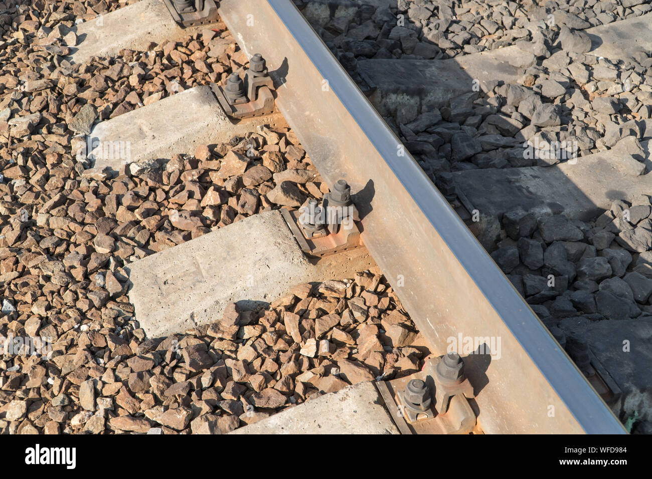 Railway tracks close up view hi-res stock photography and images - Alamy