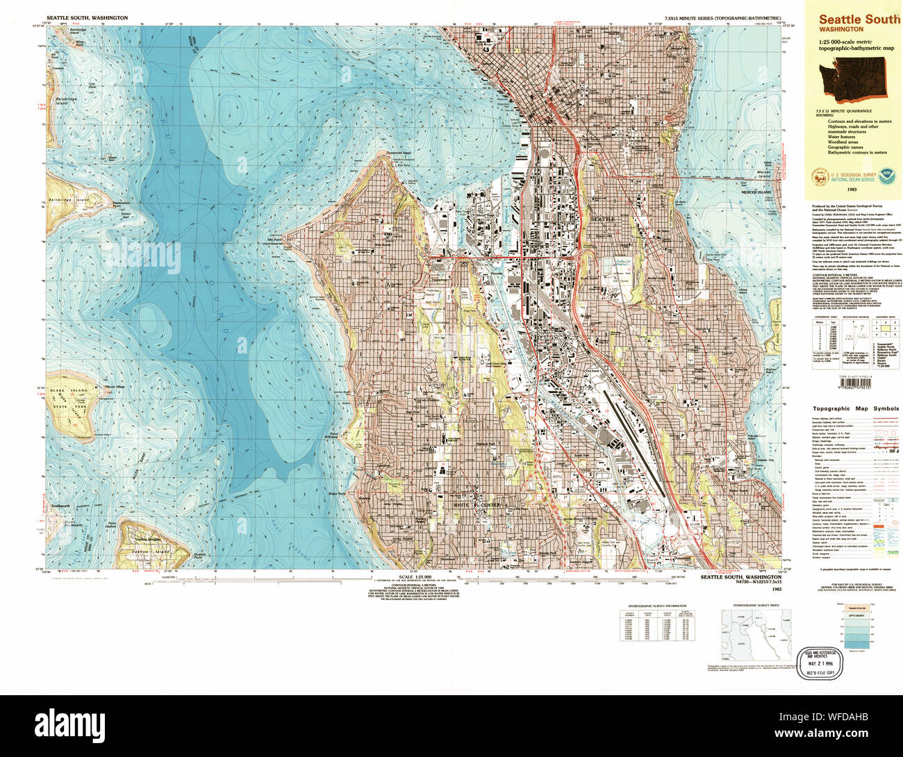 Topographical map of seattle hi-res stock photography and images - Alamy