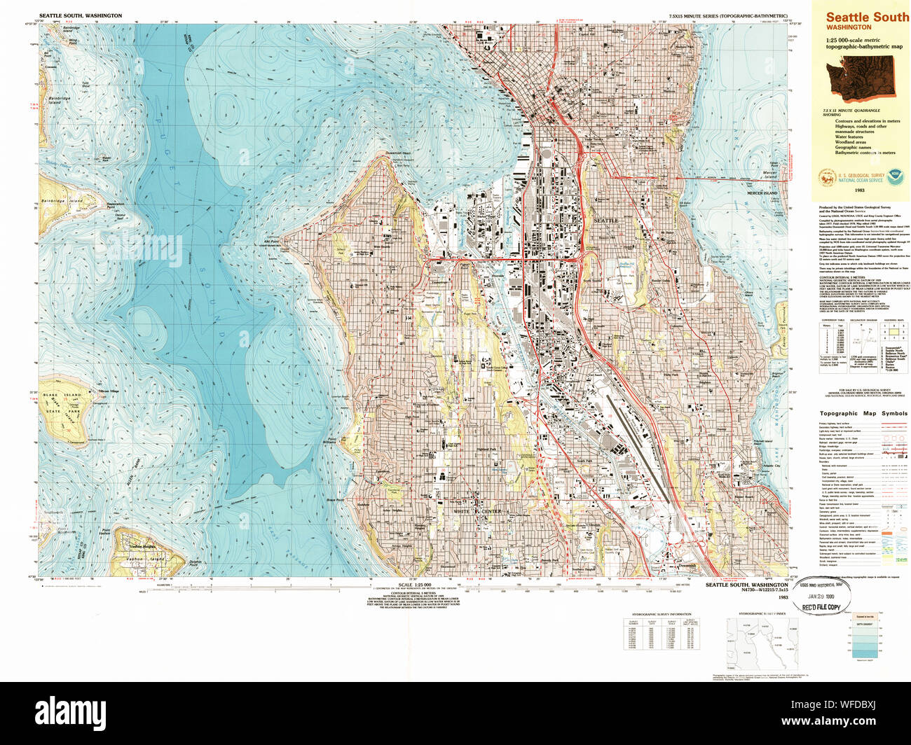 Topographical map of seattle hi-res stock photography and images - Alamy
