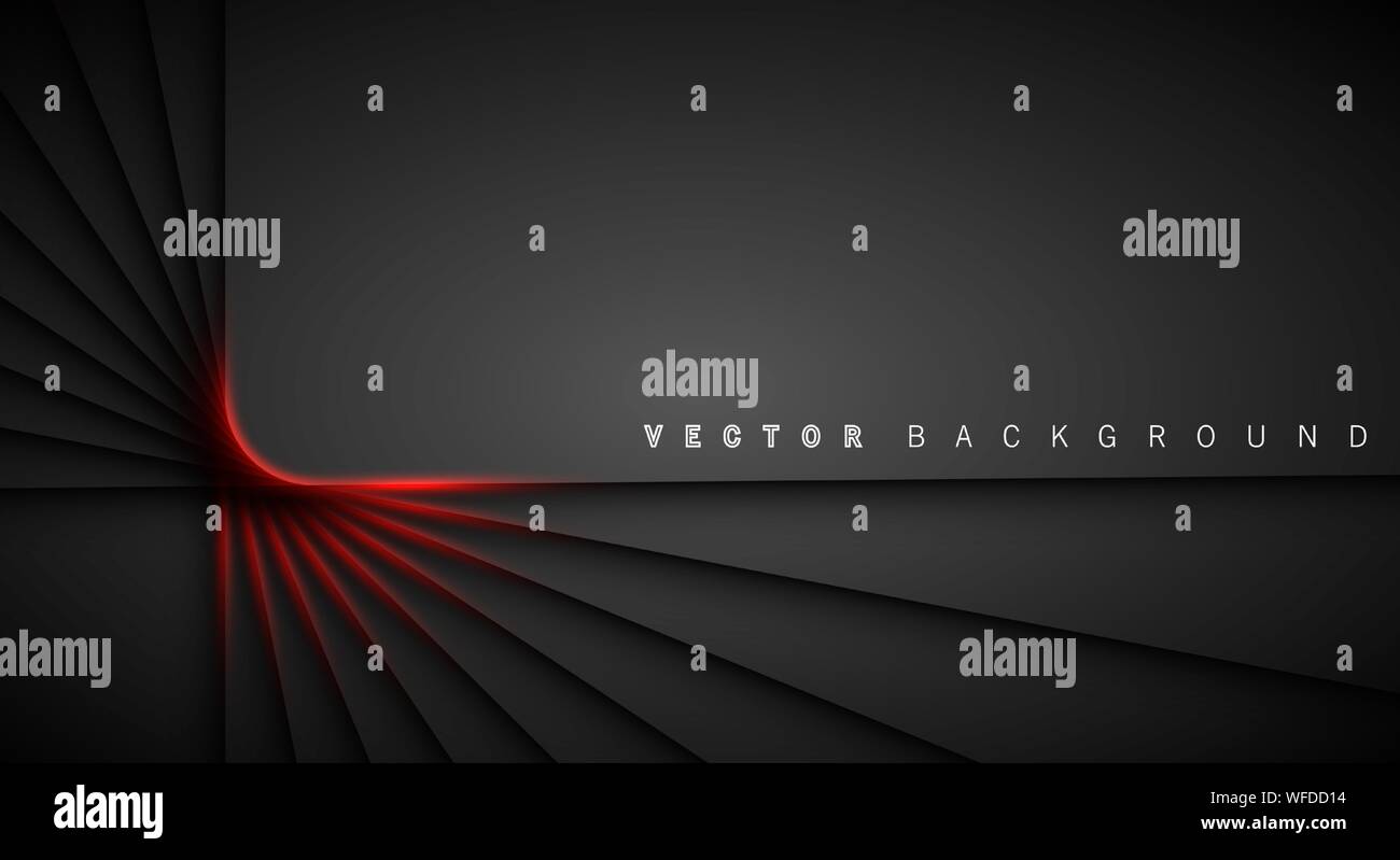 Red light line shadow dark grey luxury background Stock Vector Image ...