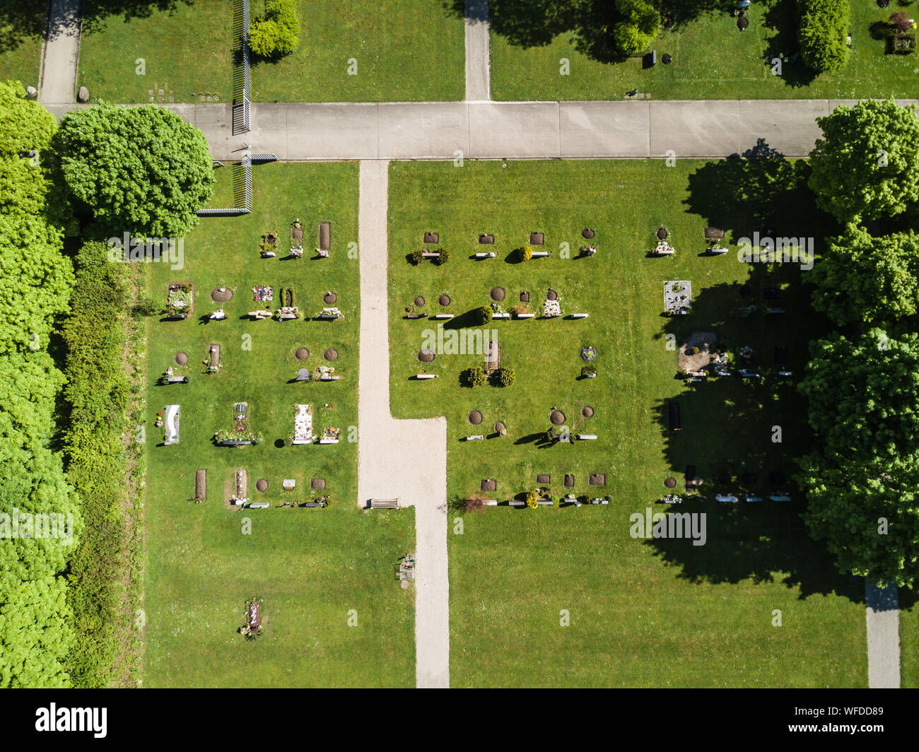 Aerial view cemetery High Resolution Stock Photography and Images - Alamy