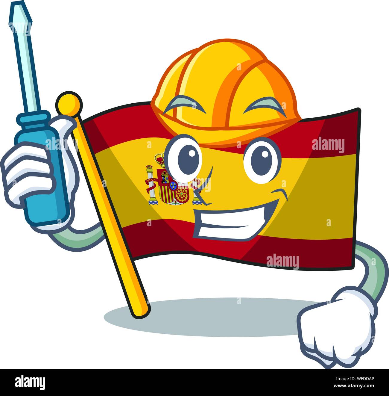 Automotive flag spain with in the mascot shape Stock Vector Image & Art ...