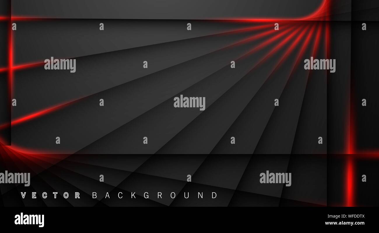 Red light line shadow dark grey luxury background Stock Vector Image ...