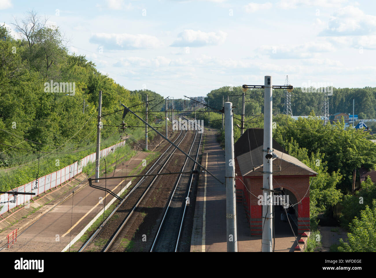 modern railway passenger station, top view Stock Photo - Alamy