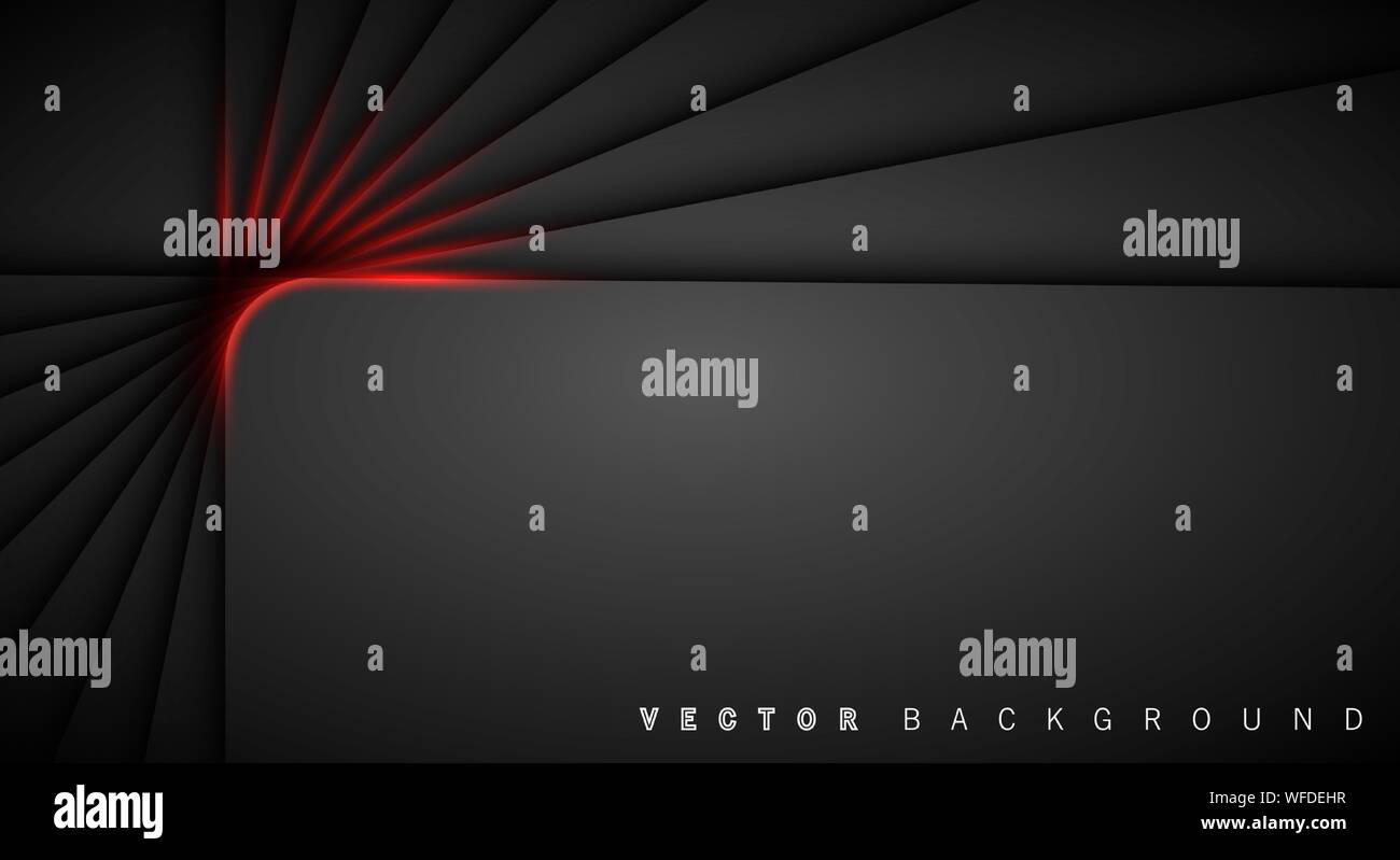 Red light line shadow dark grey luxury background Stock Vector Image ...