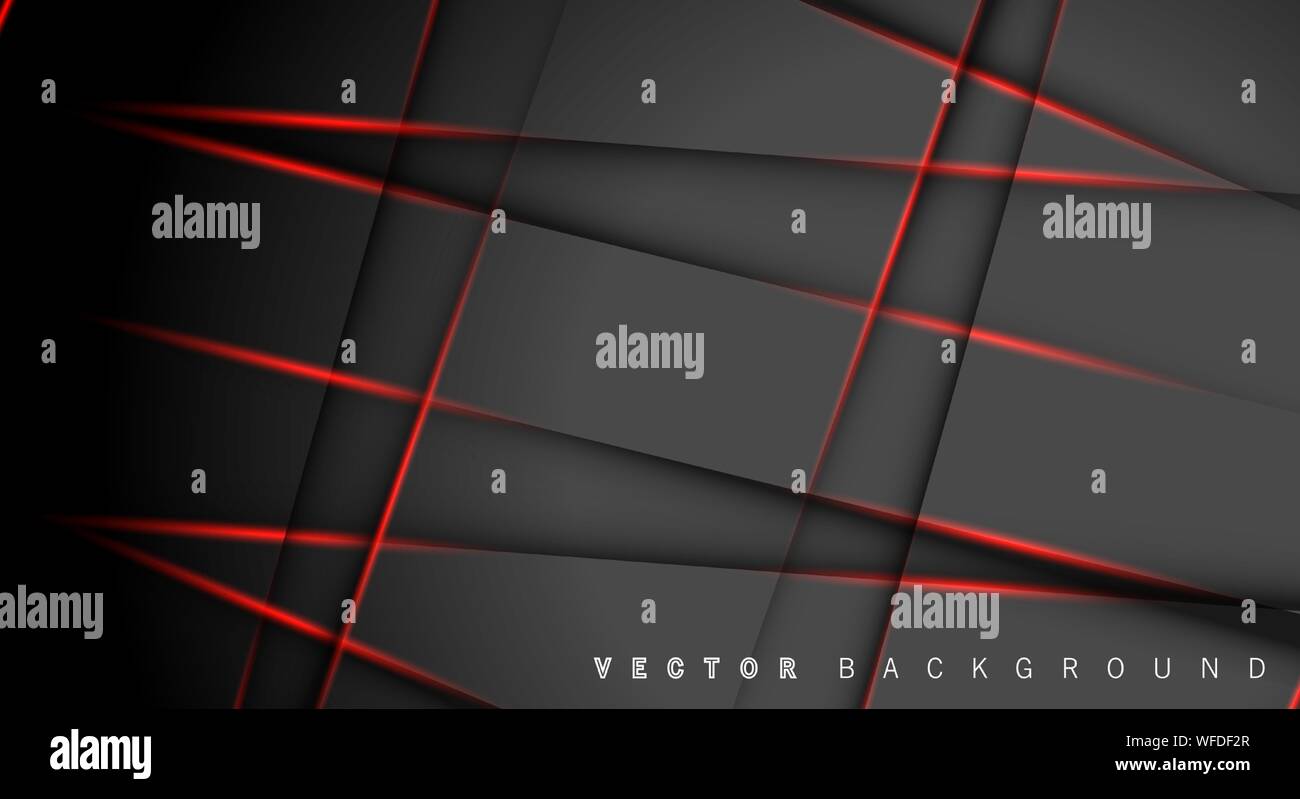 Red light line shadow dark grey luxury background Stock Vector Image ...