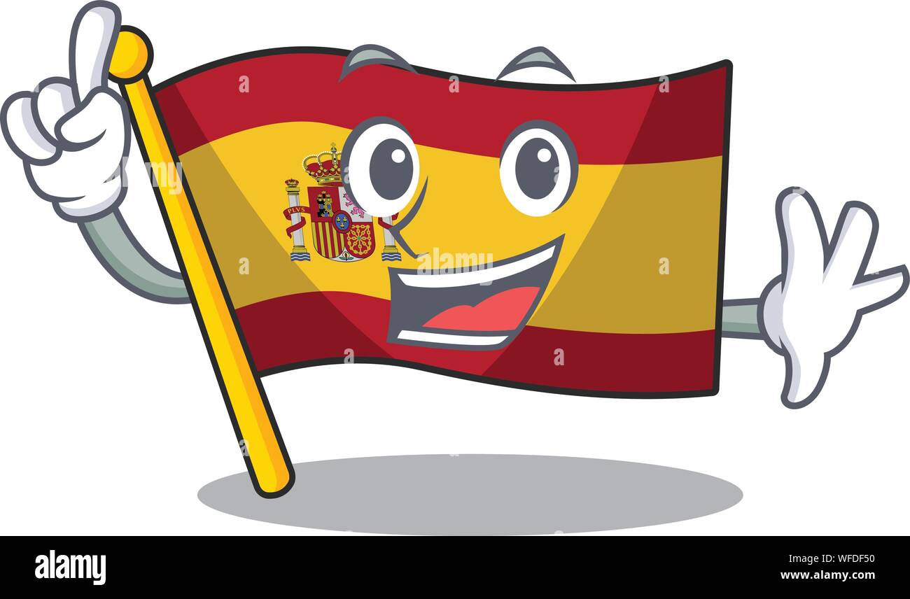 Finger flag spain with in the mascot shape Stock Vector Image & Art - Alamy