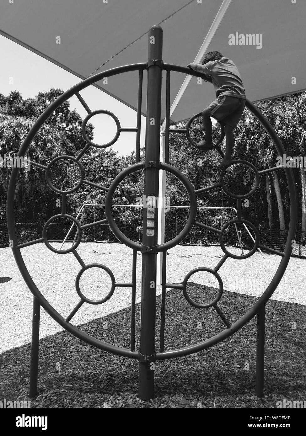 Metal Playground Climbing Structure High Resolution Stock Photography ...