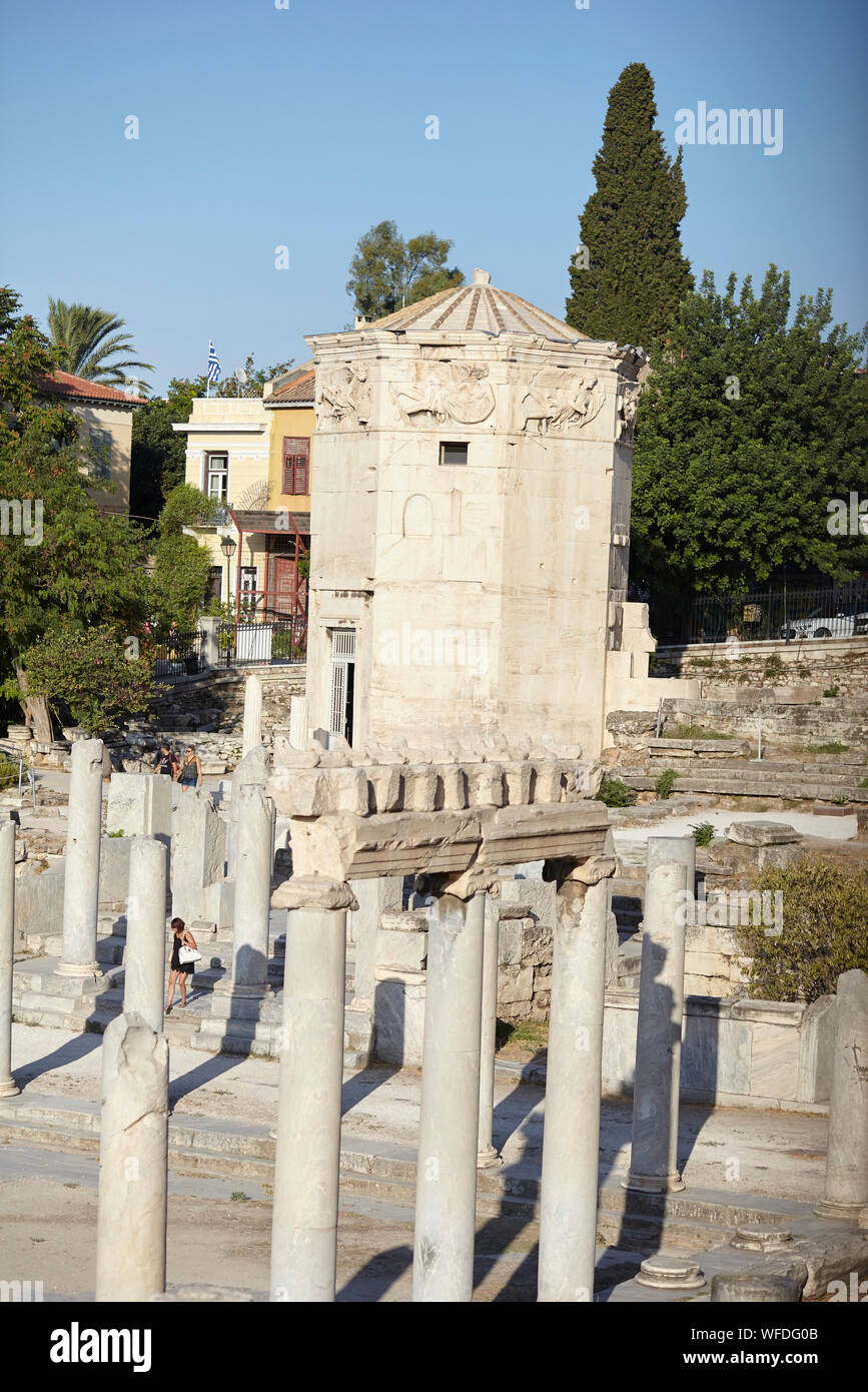 tower gof the winds plaka Athens Greece Stock Photo - Alamy