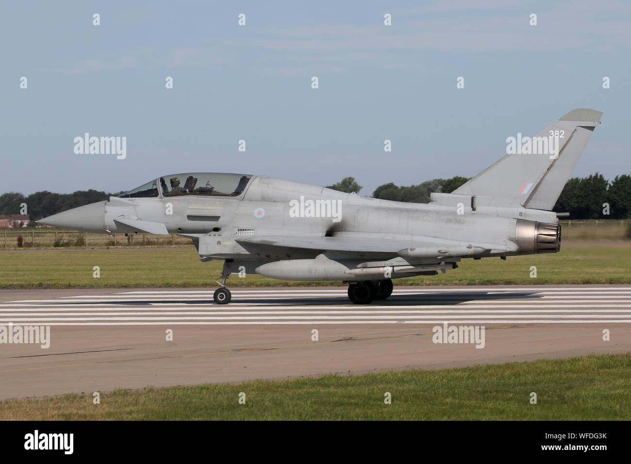 One of a small number of two seat Typhoon T3s on RAF strength turning ...