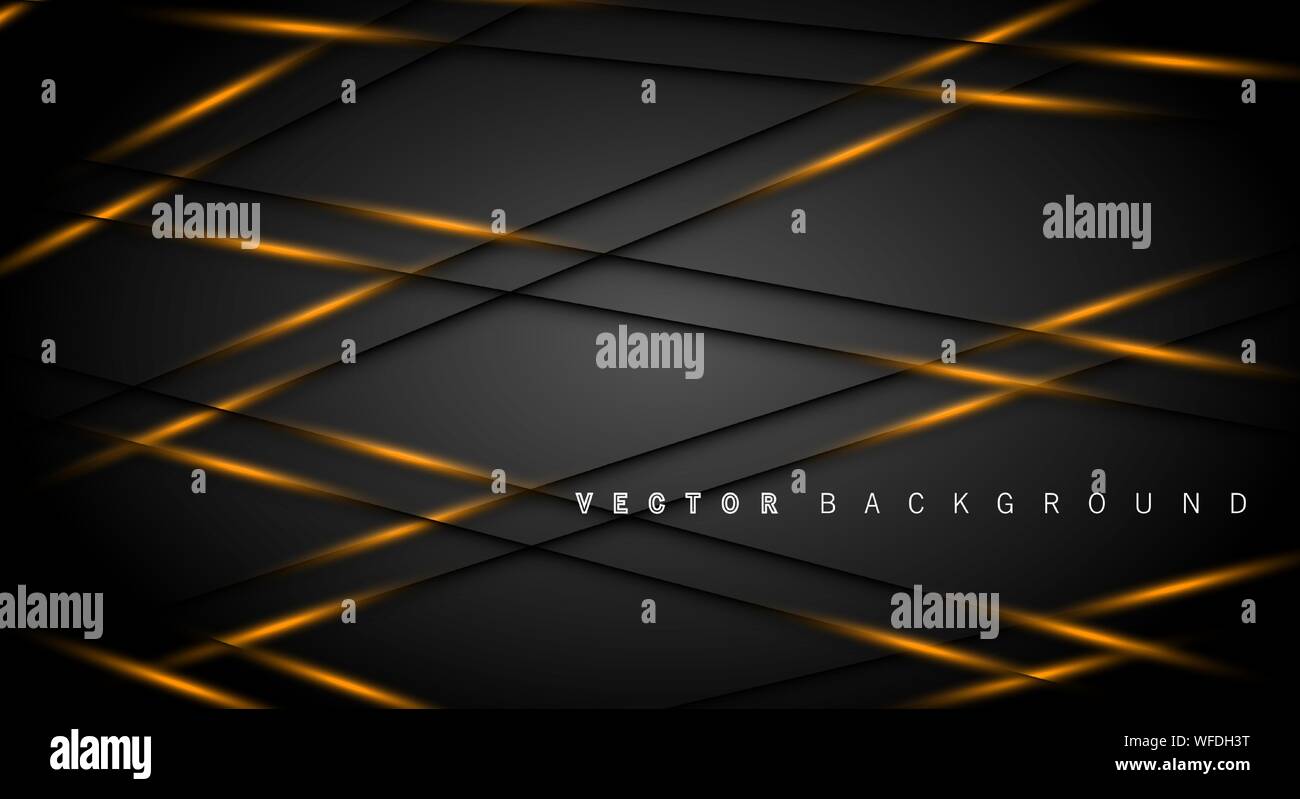Gold light line shadow dark grey luxury background Stock Vector Image ...