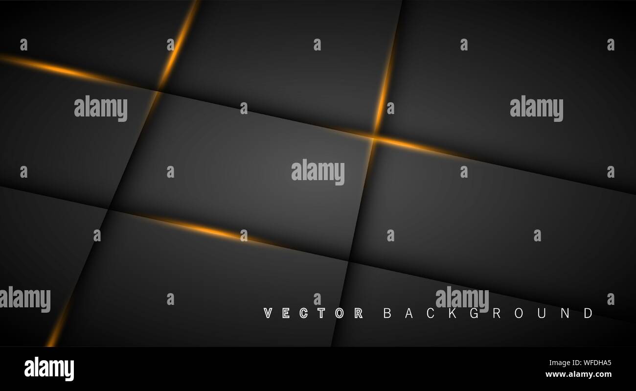 Gold light line shadow dark grey luxury background Stock Vector Image ...