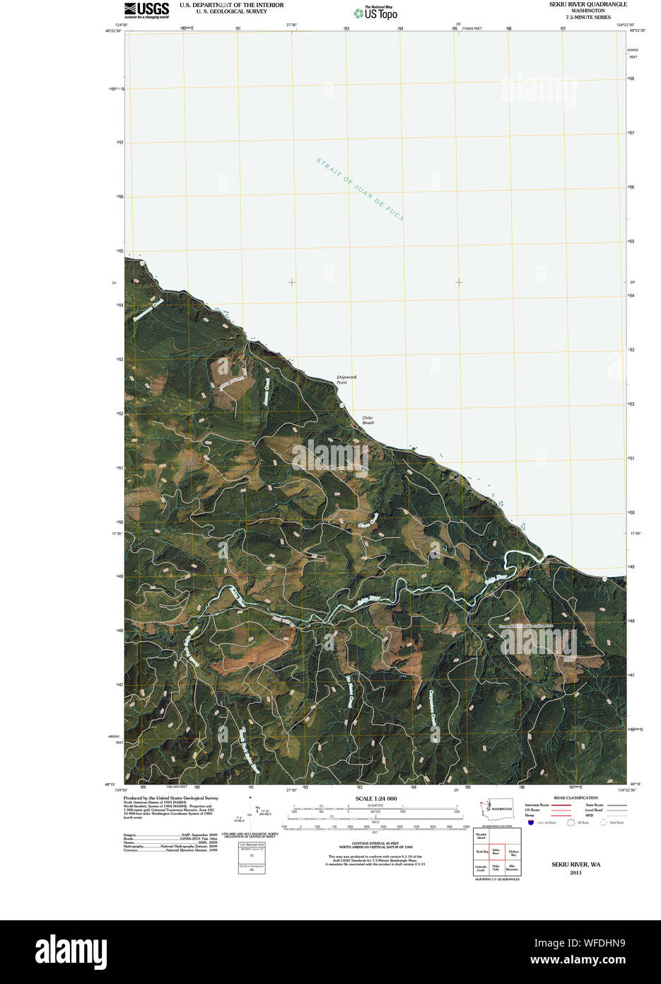 Sekiu map hi-res stock photography and images - Alamy