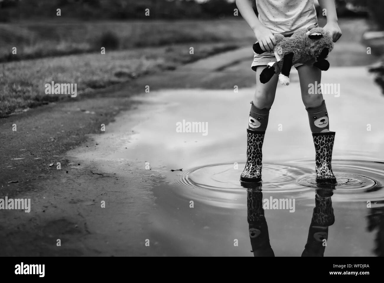 Puddle rain reflection in front hi-res stock photography and images - Alamy