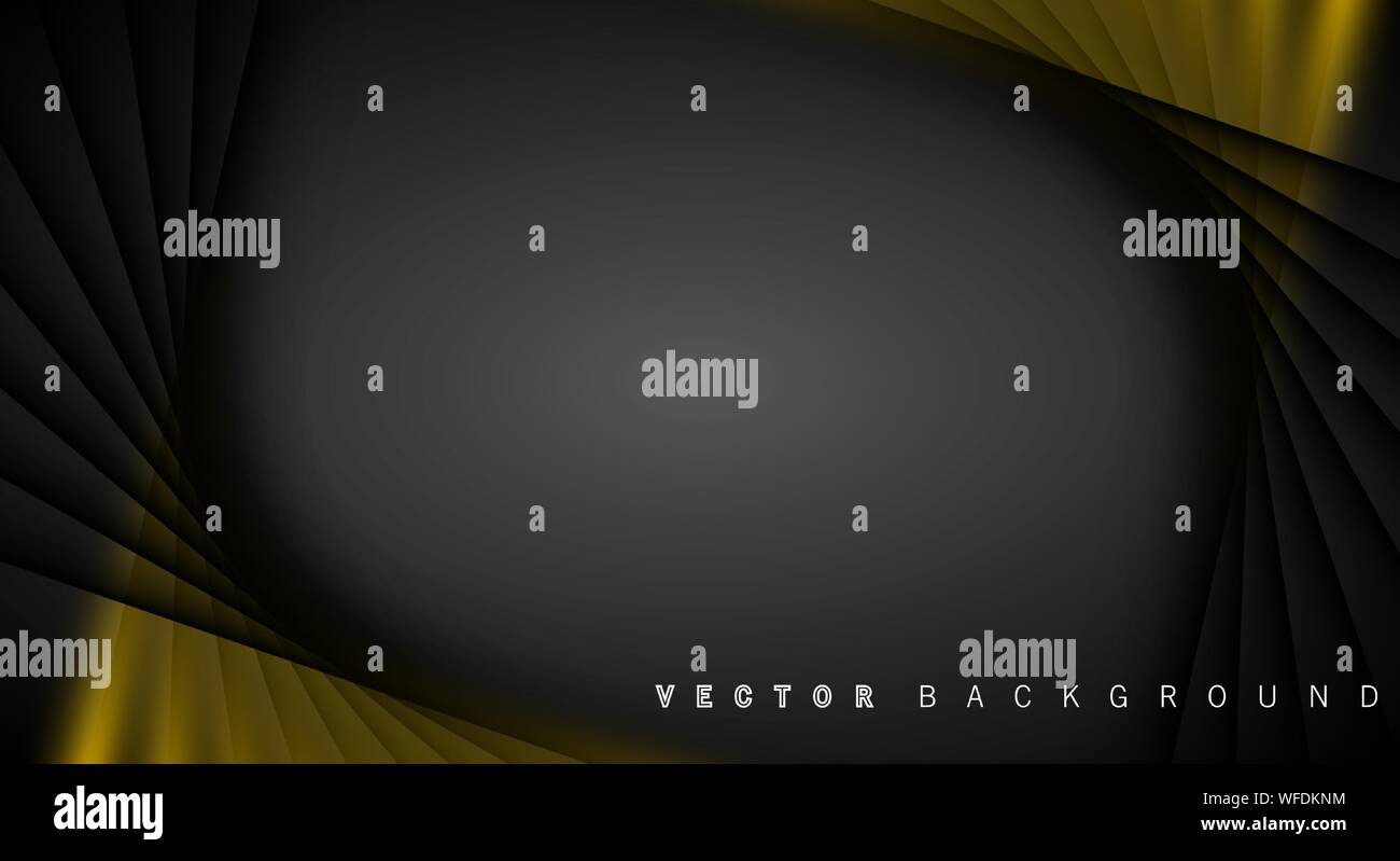 Gold light line shadow dark grey luxury background Stock Vector Image ...