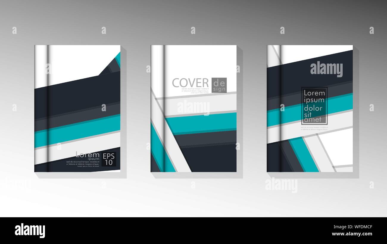 Set the cover vector of the book with overlapping rectangles. suitable ...