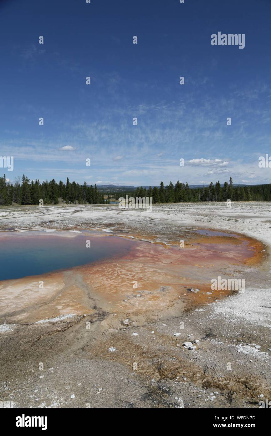 in USA inside the yellowstone national park the brauty of amazing ...