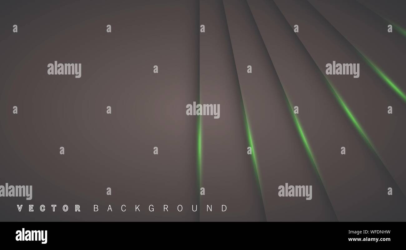 Green light line shadow dark grey luxury background Stock Vector Image ...