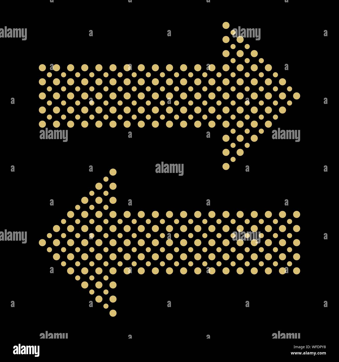 Fine Vector Dotted Arrows Stock Vector Image & Art - Alamy