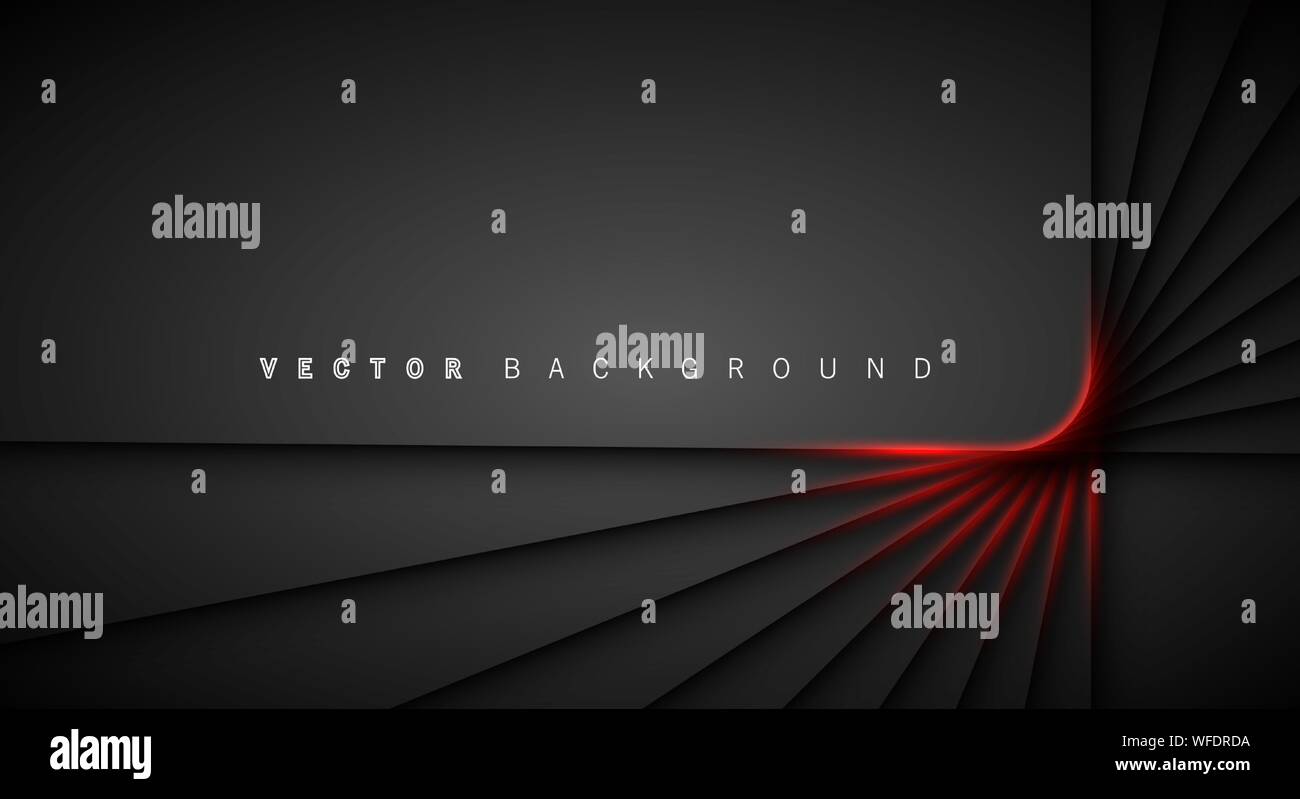 Red light line shadow dark grey luxury background Stock Vector Image ...